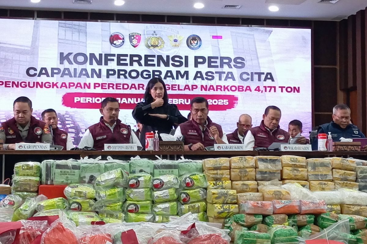 Januari-Februari 2025, Dittipidnarkoba Bareskrim Polri Sita 4, 1 Ton Zat Narkoba Seluruh Jajaran ...